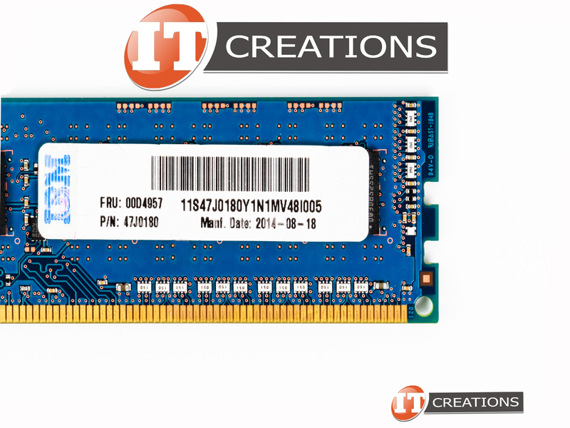 00D4955 IBM / SK HYNIX 4GB PC3-12800E DDR3-1600 UNBUFFERED ECC 2RX8 CL11 240 PIN 1.5V MEMORY MODULE
