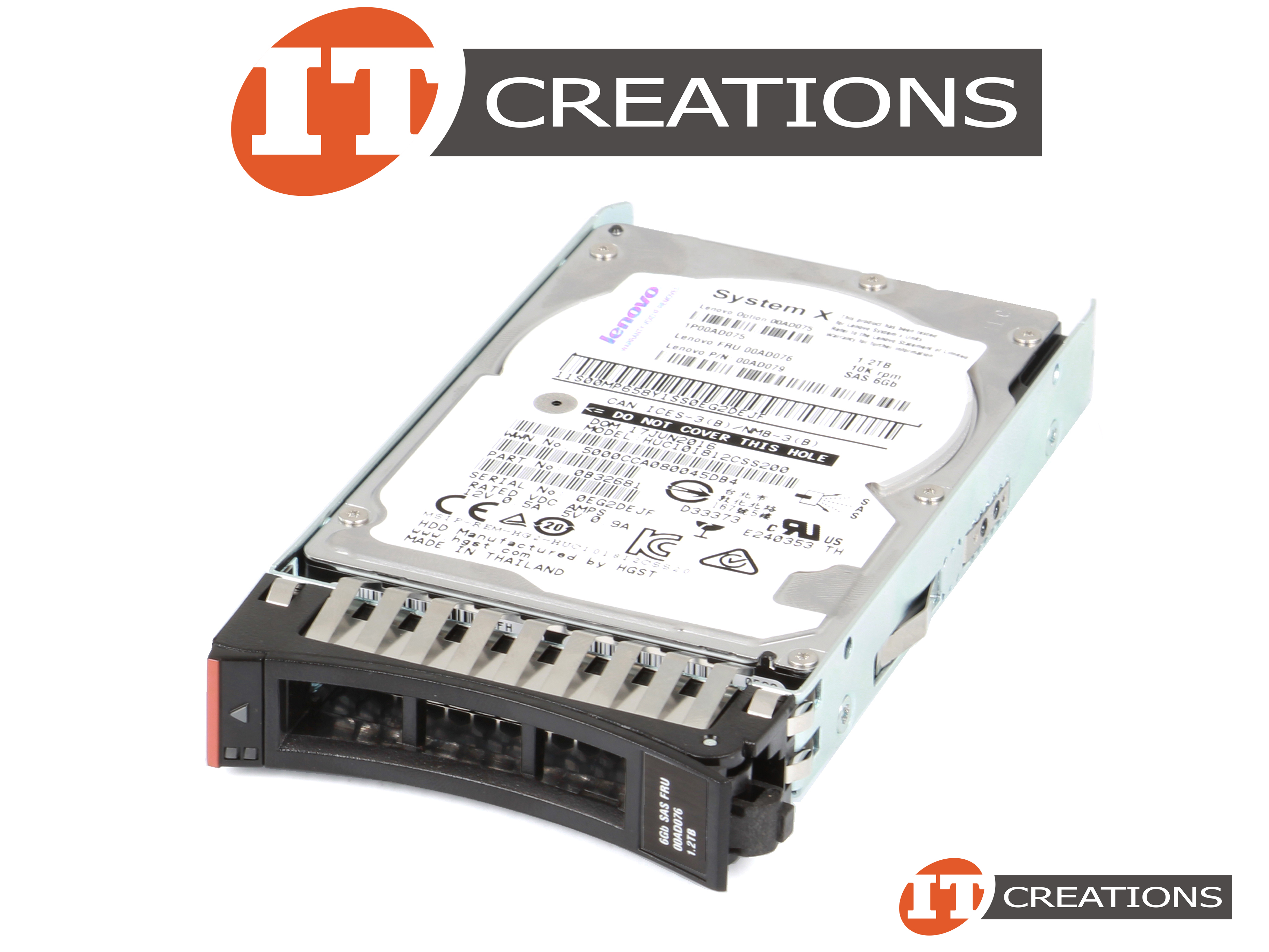 00AD075 - Refurbished - IBM / SEAGATE 1.2TB 10K RPM SAS 2.5 INCH SMALL ...