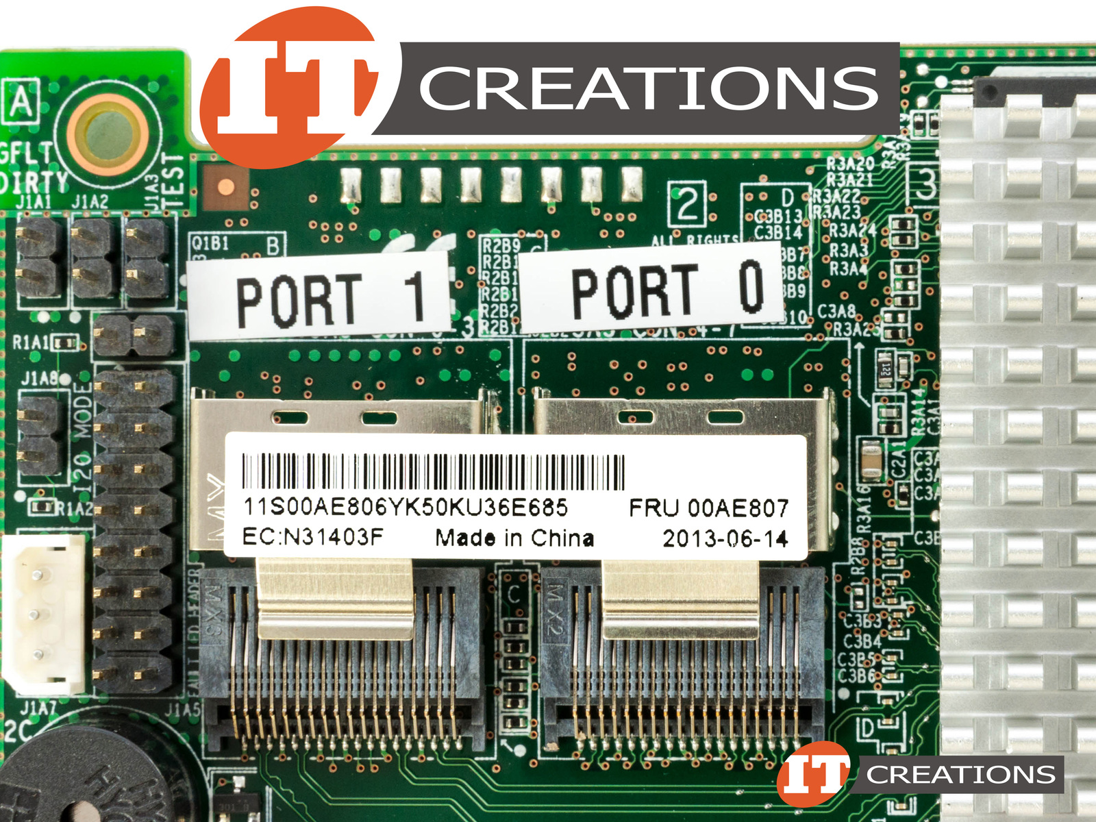 00AE806-HIGH P IBM SERVERAID M5110 SAS / SATA PCI-E X8 CONTROLLER / LSI ...