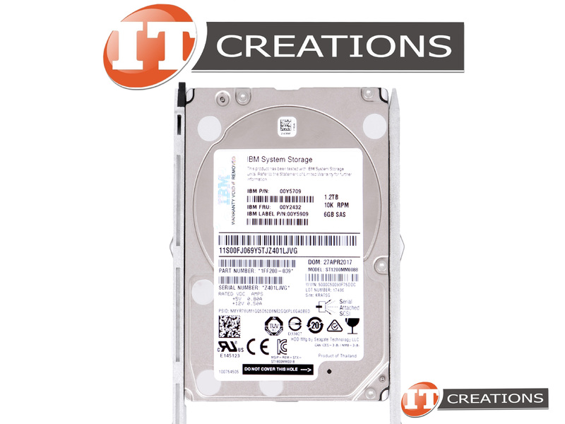 00Y2432 - Used - LENOVO 1.2TB 10K RPM SAS 2.5 INCH SMALL FORM FACTOR ...