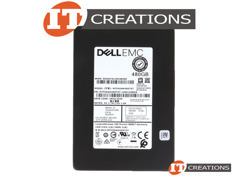 02M3C - Refurbished - DELL EMC / MICRON 480GB 96-LAYER TLC SATA III 2.5 ...