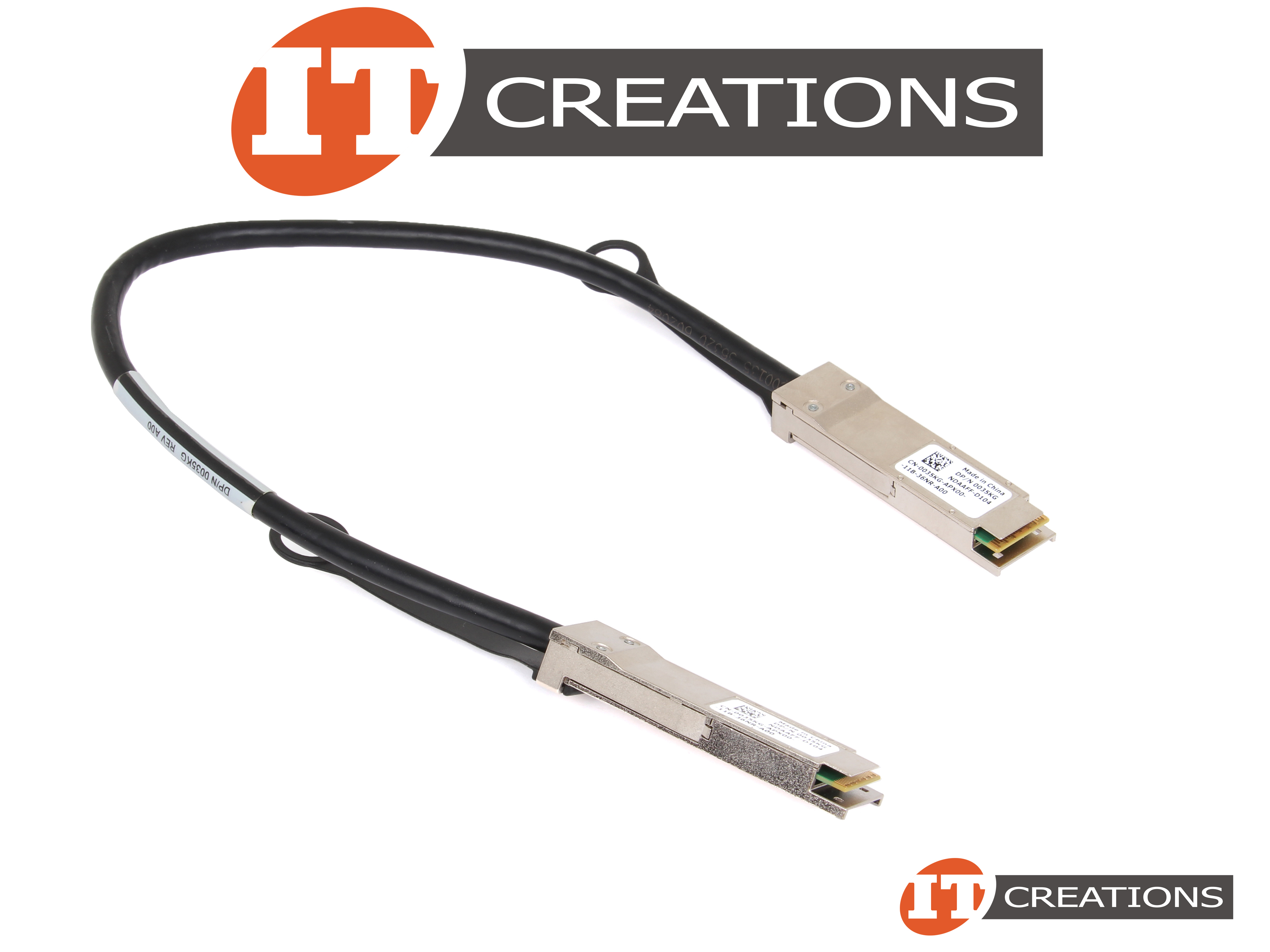 035KG DELL 100gbe Qsfp28 DAC 0.5m Cable 100gb/s Ethernet Direct Attach ...