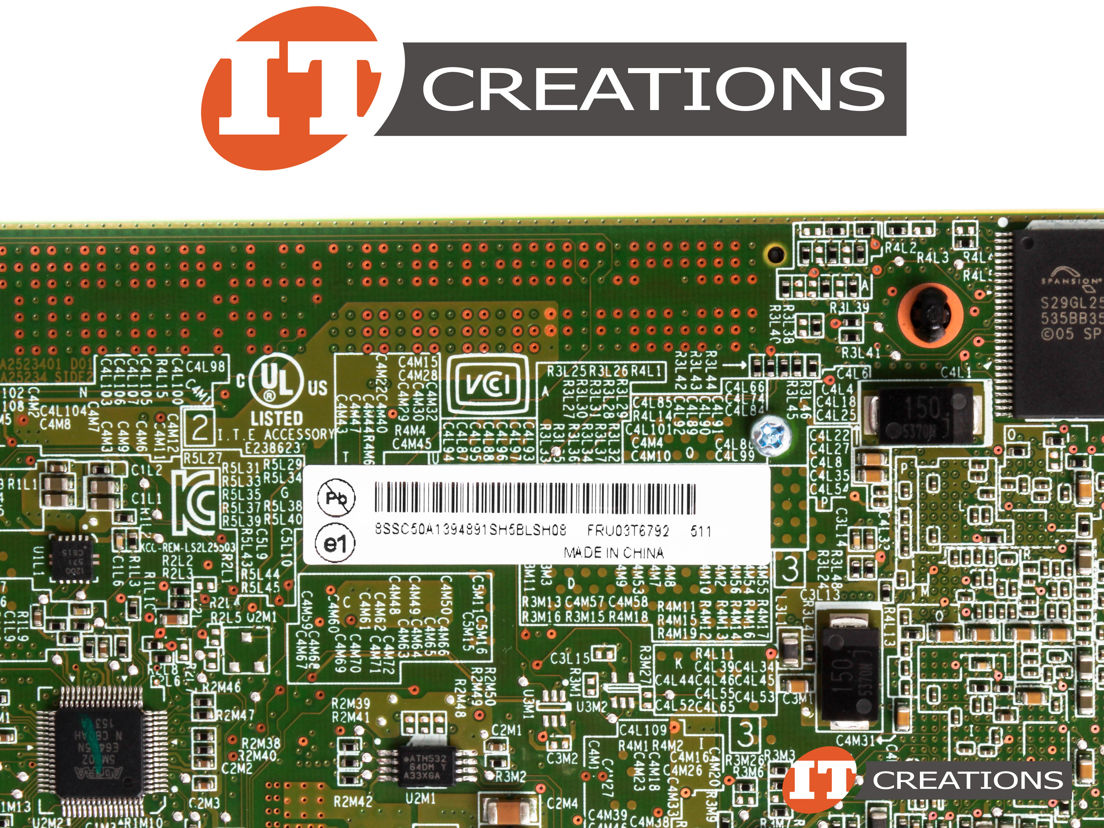 03T6792-HIGH P LENOVO LSI 9364-8I 8 PORT SATA / SAS 12GB/S PCI-E X8 ROC ...