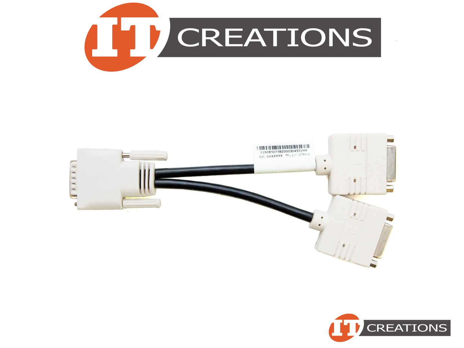 03T8402 IBM DMS-59 TO Dual Link DVI-I Y Splitter Adapter