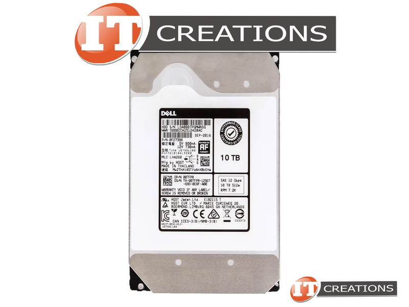 07FPR - Refurbished - DELL / Hitachi Global 10TB 7.2k RPM SAS III 3.5 ...