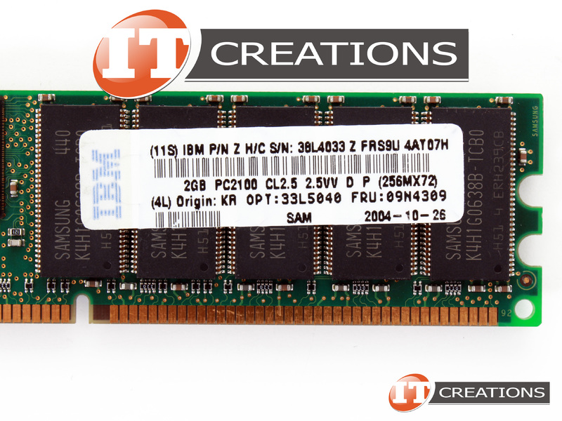 09N4309 IBM 2GB PC-2100R DDR-266 REGISTERED ECC CL2.5 184 PIN 2.5V ...