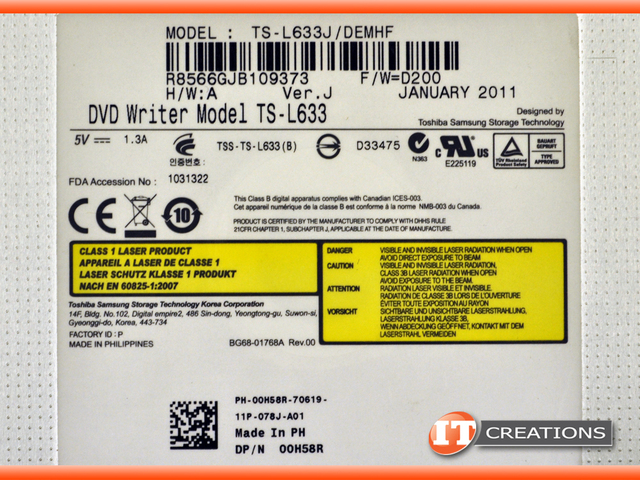 0H58R DELL OPTICAL DRIVE DVD MULTI RECORDER DVD RW REWRITABLE CD RW ...