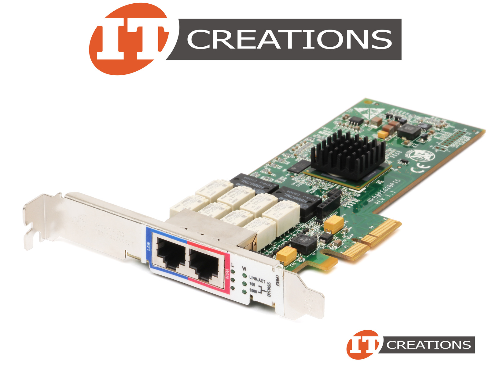 0P5PC DELL NETWORK CARD DUAL PORT GIGABIT ETHERNET PCI-E BYPASS SERVER ...