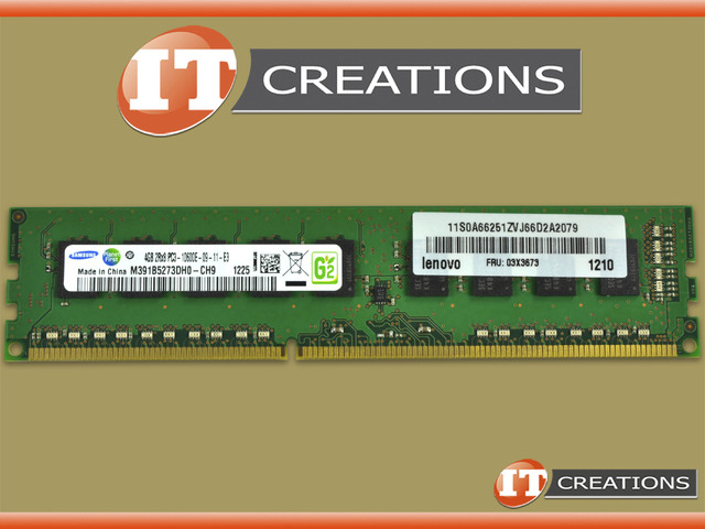 0A66251 Lenovo / Samsung 4GB PC3-10600e DDR3-1333 Unbuffered ECC 2rx8 ...