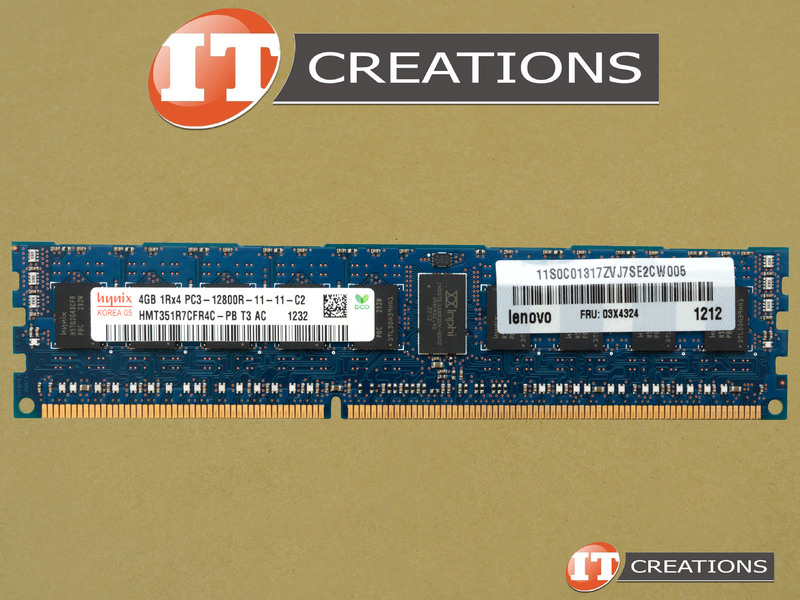 0A89481 LENOVO / SAMSUNG 4GB PC3-12800R DDR3-1600 REGISTERED ECC 1RX4 ...