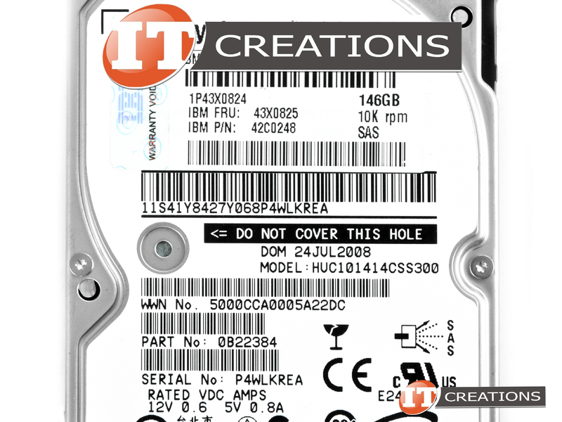 0B22384-IBM IBM 146GB 10K RPM SAS 2.5 INCH HARD DRIVE (DUAL LABEL / IBM ...