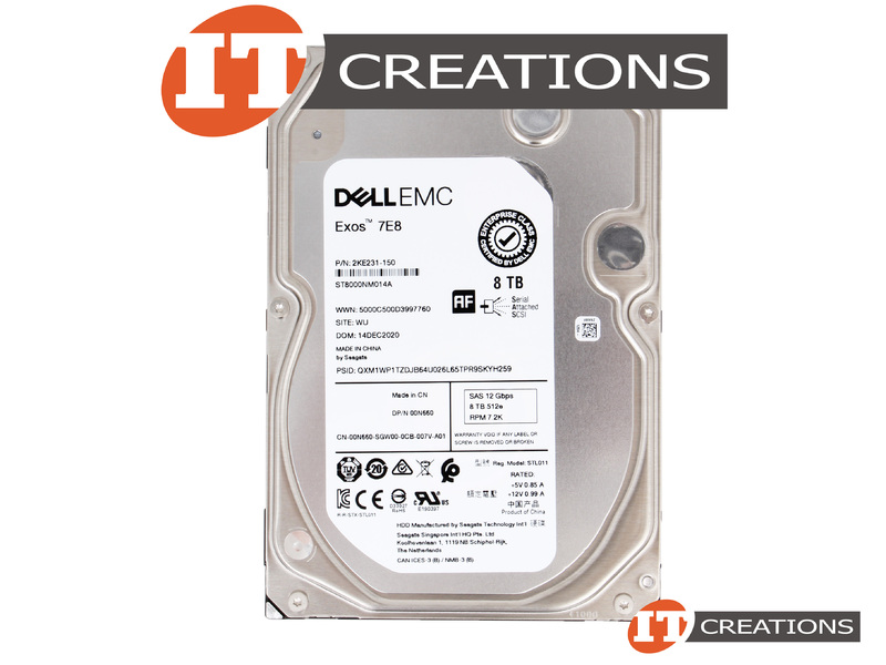 0N660 - New - DELL EMC / SEAGATE 8TB 7.2K RPM SAS III 3.5 INCH LARGE ...