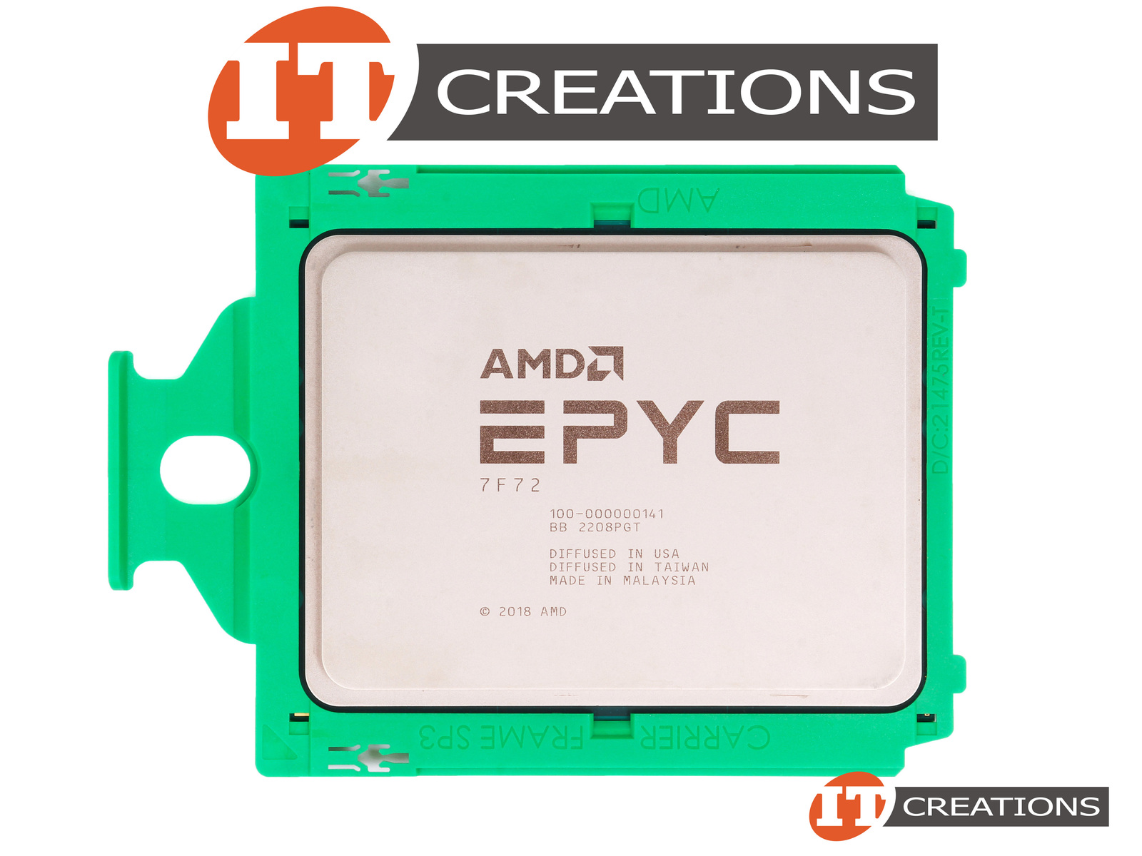 100-000000141 - New - AMD EPYC 24 Core Processor 7f72 3.2GHZ Base / 3 ...