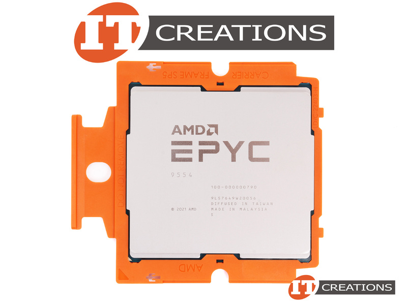 100-000000790 - New - AMD EPYC 64 CORE PROCESSOR 9554 3.1GHZ BASE / 3 ...