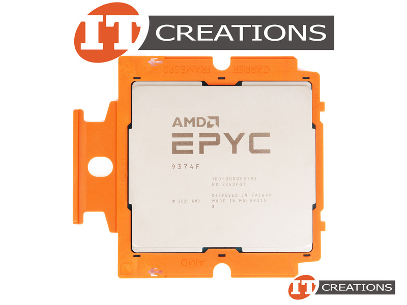 100-000000792 - Used - AMD EPYC 32 Core Processor 9374f 3.85GHZ Base / 4.3GHZ MAX 256MB L3 Cache ...