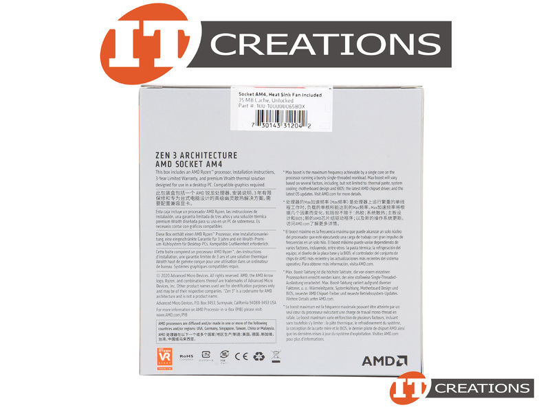 100-100000065BOX-RETAIL - Retail - AMD RYZEN 5 6 CORE PROCESSOR 5600X 3 ...