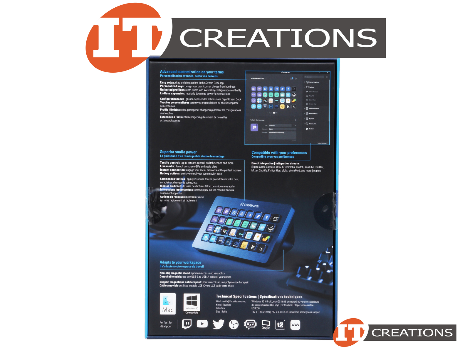 10GAT9901-RETAIL - Retail - Elgato Stream Deck XL 32 Customizable LCD ...