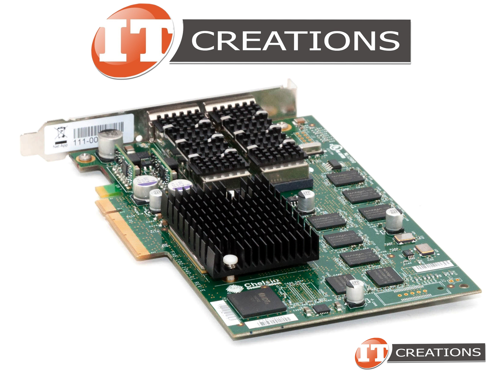 111-00293-A2-HIGH P NETAPP X1008A NIC PCI-E X8 ( 2 ) TWO QSFP ...