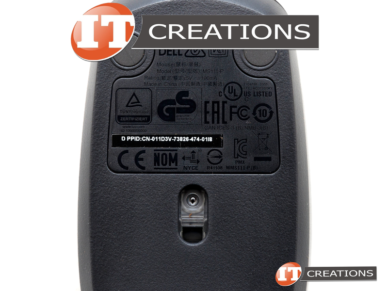 11D3V DELL USB LASER OPTICAL MOUSE 2 BUTTON 1 SCROLL WHEEL