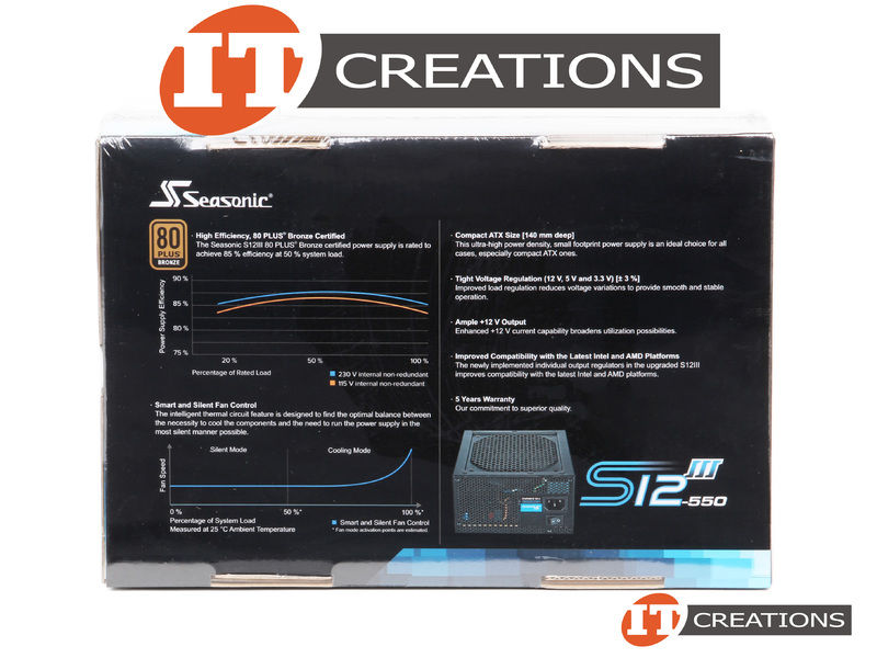 1Y55GB3RTGA12X-NEW - New - Seasonic Power Supply 550w 110-240v 8-4A 50 ...