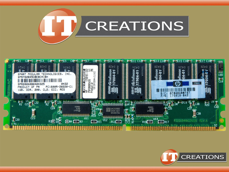 249676-001 HP 1GB PC-1600R DDR-200 REGISTERED ECC 184 PIN MEMORY MODULE