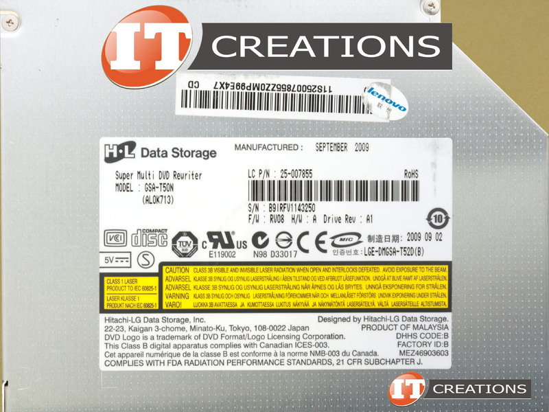 25-007855 HL DATA STORAGE OPTICAL DRIVE DVD R/RW COMPACT DISC CD ...
