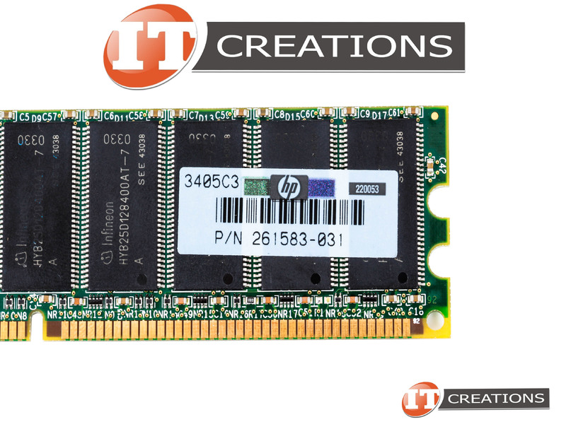 261583-031 HP / SMART MODULAR 256MB PC-2100 DDR-266 REGISTERED ECC CL2.5 184 PIN MEMORY MODULE ...