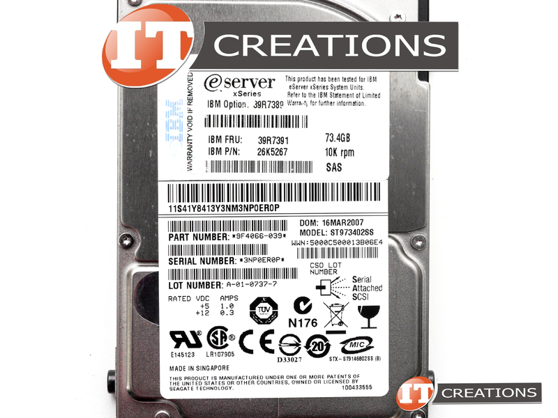 26K5779 - Used - IBM / SEAGATE 73GB 10K RPM SAS 2.5 INCH SMALL FORM ...