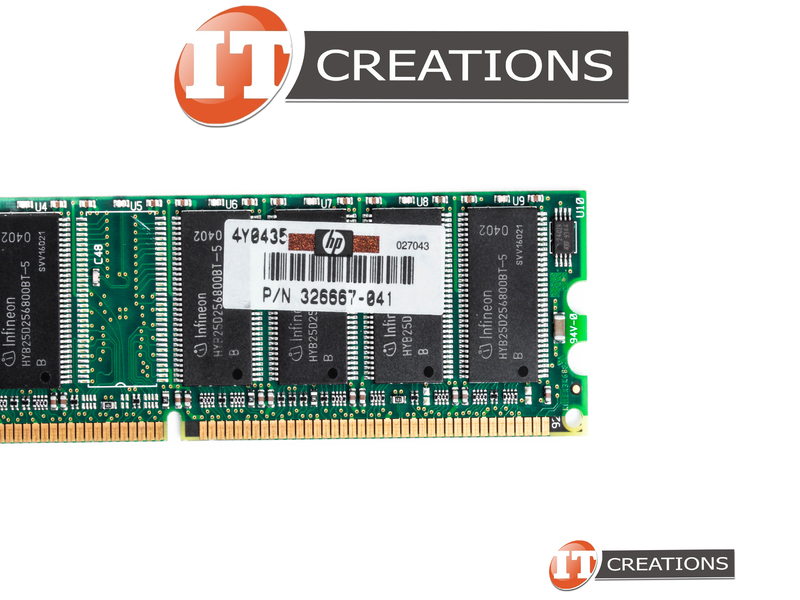 326667-041 HP / SMART 256GB PC-3200U DDR-400 UNBUFFERED NON ECC CL3 184 ...