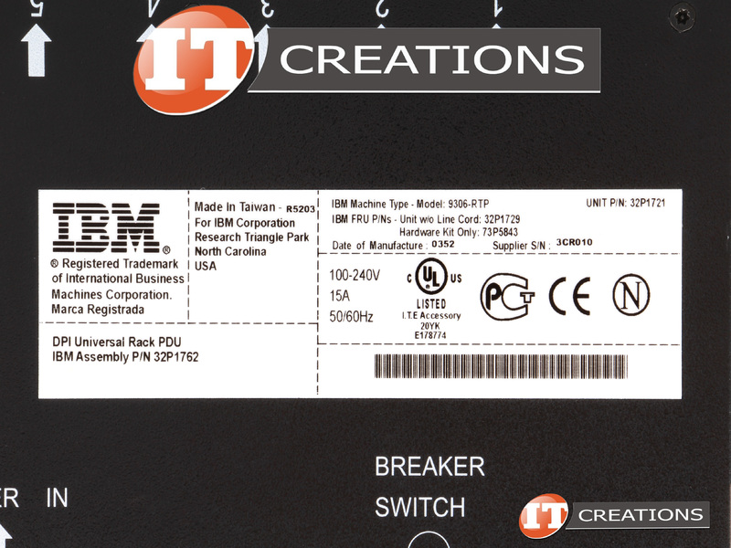 32P1729 - Used - IBM 9306-RTP 7 OUTLET PDU - ( 7 ) SEVEN C13 OUTPUT ...