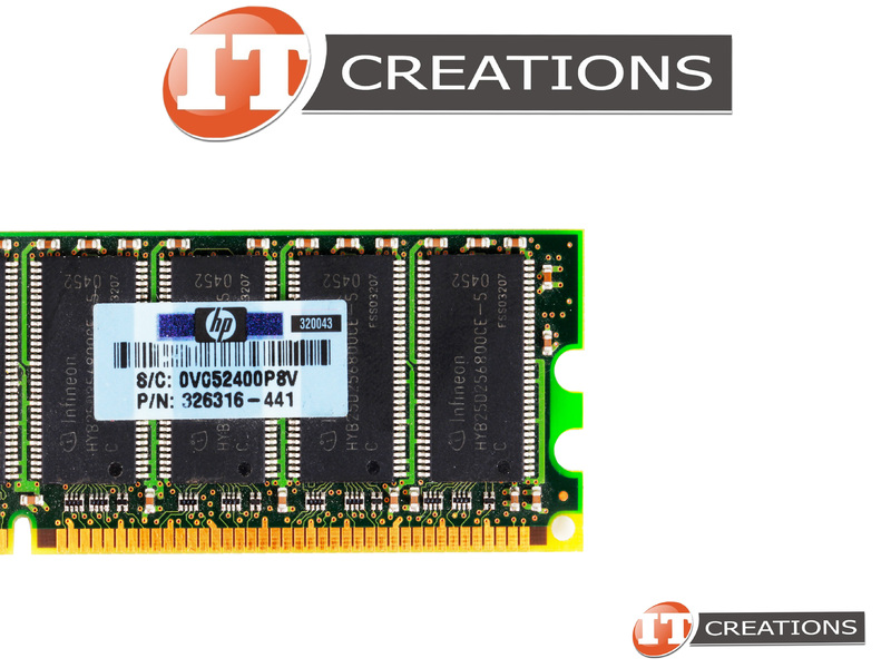 354560-B21 HP / Infineon 512MB PC-3200 DDR-400 Unbuffered ECC CL3 184 ...