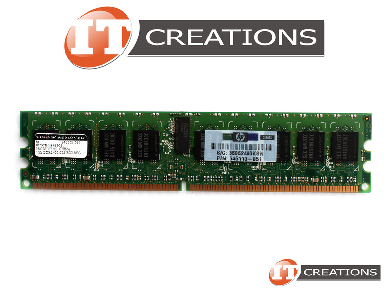 359242-001 - Used - HP / MICRON 1GB PC2-3200R DDR2-400 REGISTERED ECC ...