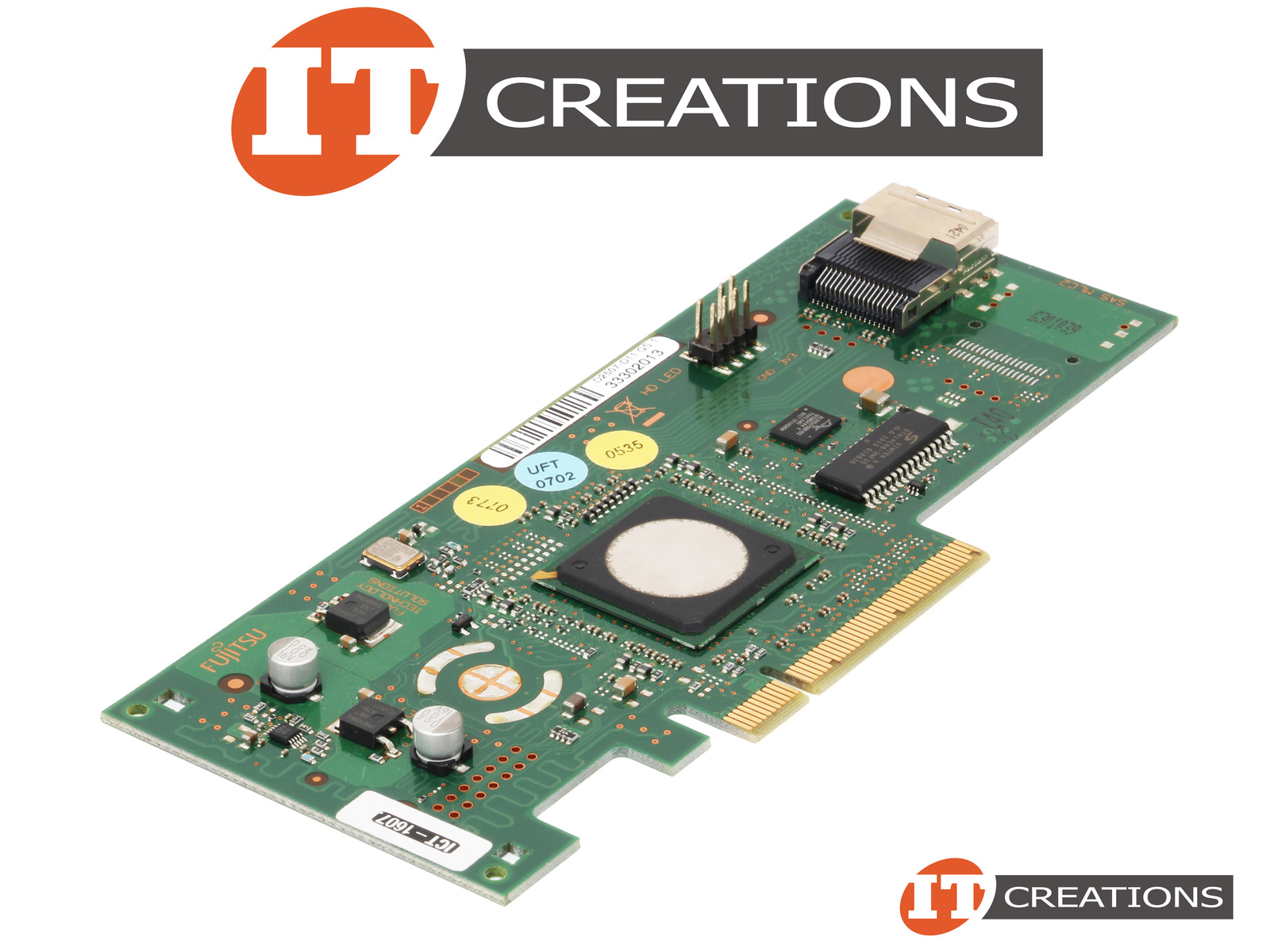 38007854-NO BRACKET Fujitsu D2507 3gb/s SAS Single Port PCI-E X8 Raid ...