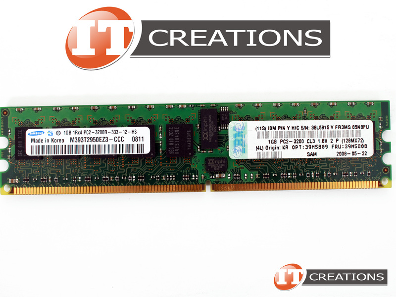 38L5915 IBM 1GB PC2-3200R DDR2-400 REGISTERED ECC 1RX4 CL3 240 PIN ...