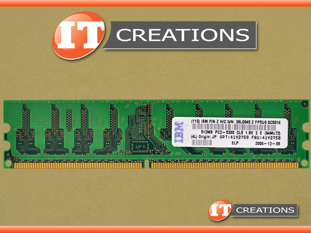 38L6040 IBM 512MB 1RX8 PC2-5300P REGISTERED ECC DDR2-667 MEMORY MODULE