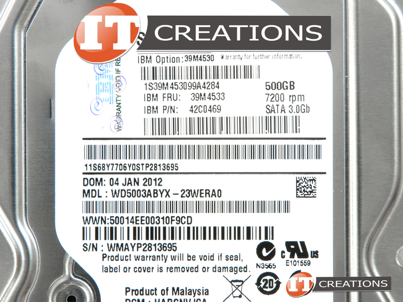 39M4530 - New Other - IBM 500GB 7.2K RPM SATA 3.5 INCH LARGE FORM ...