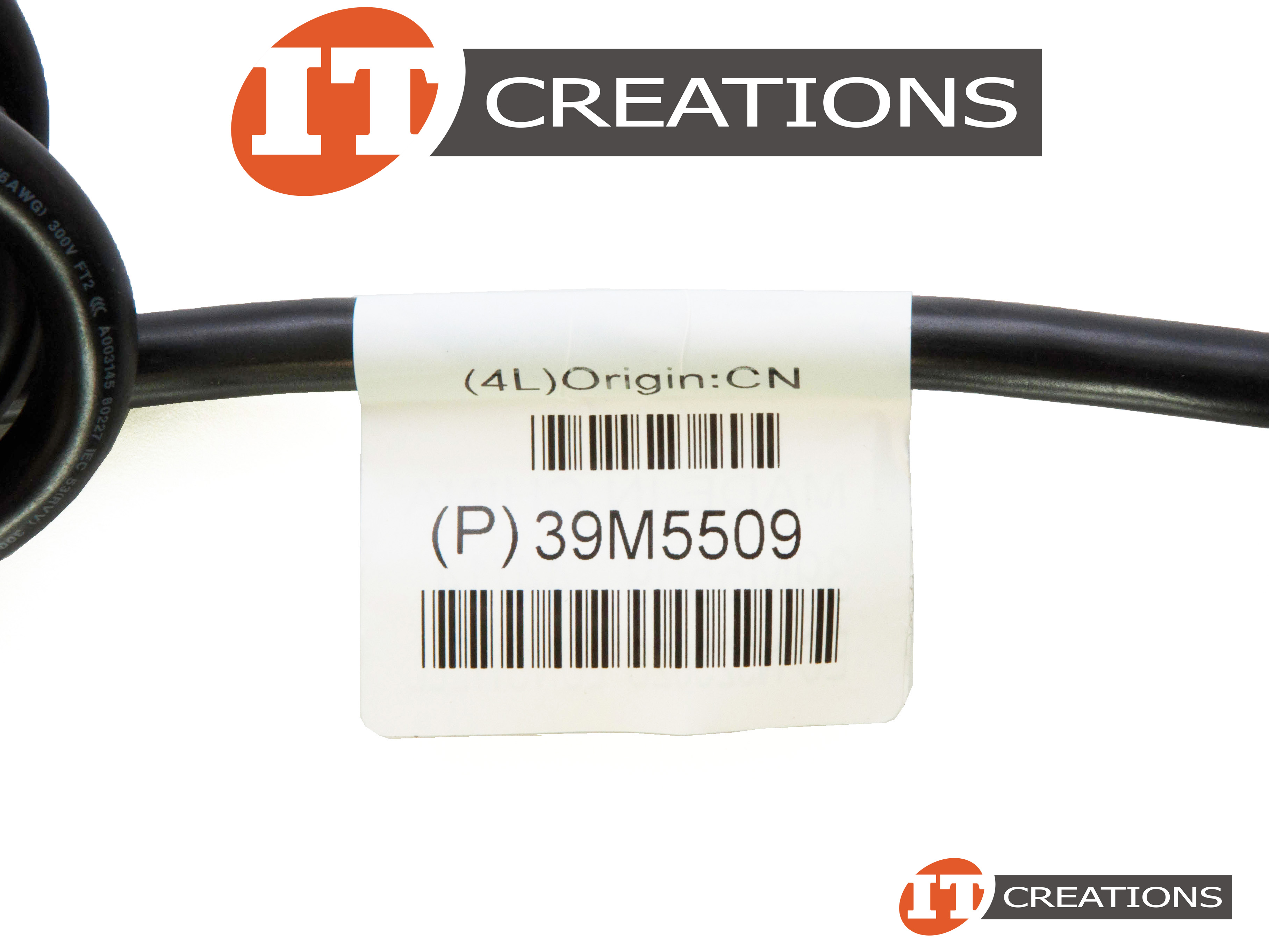 39M5509 IBM Power Cord C13 C14 13A 125v / 10A 250v 2.8m 110 IN ( 104.5 ...