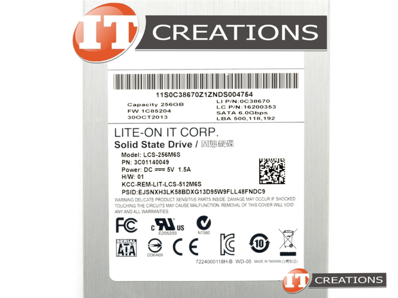 3C01140049 - Refurbished - LITEON 256GB SATA III 2.5 INCH SMALL FORM ...