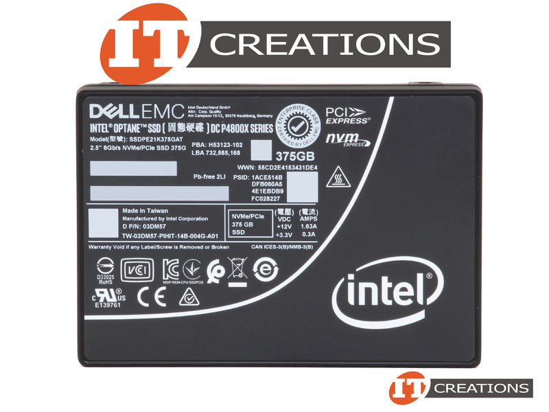 3DM57 - Refurbished - DELL EMC / INTEL 375GB PCIE 3.0 X4 NVME U.2 SFF ...