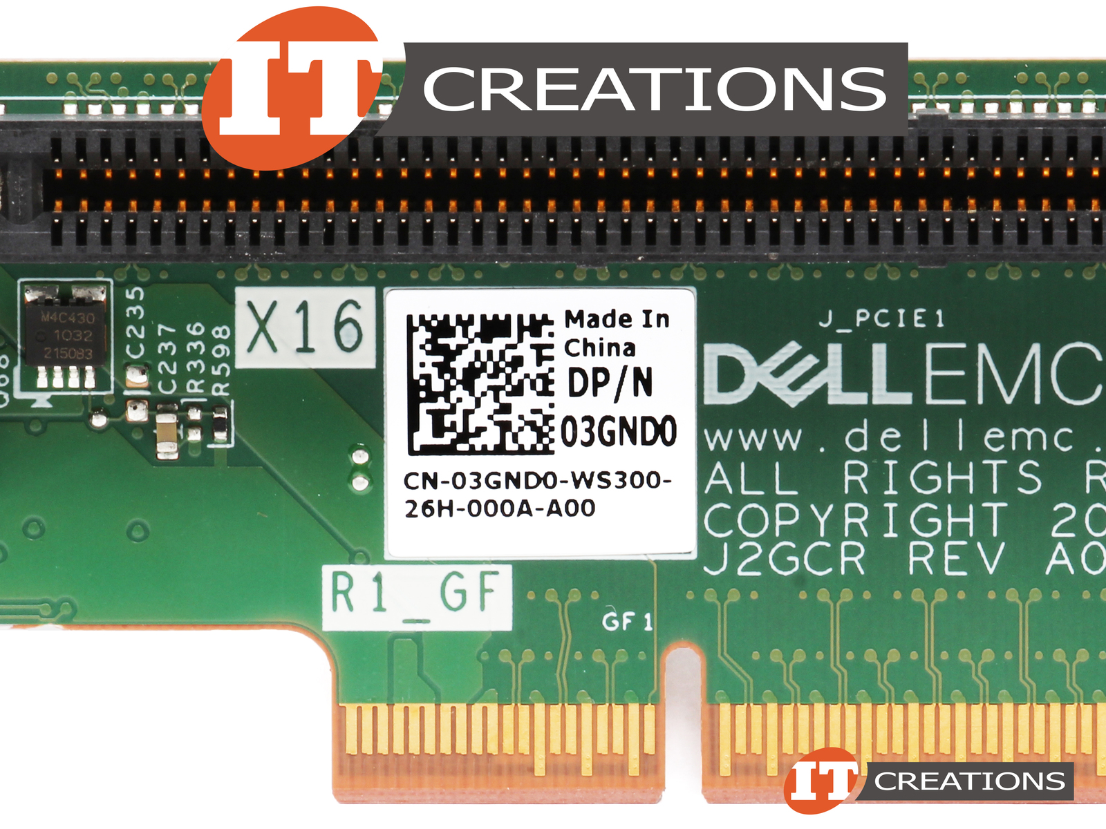 3GND0 DELL 1X16 RISER1 BOARD FOR DELL EMC POWEREDGE C6620 COMPUTE SLED ...