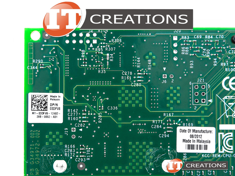 3DFV8-NO BRACKET DELL / INTEL X540-T2 CNA 10GBASE-T DUAL PORT PCI-E 2.1 ...