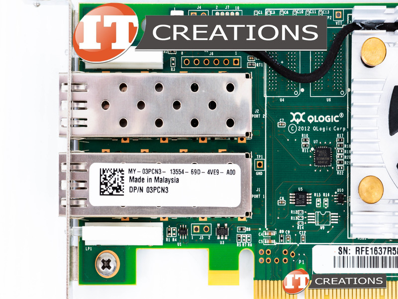 406-BBBC-LOW P DELL / QLOGIC QLE2662L HBA 16GB DUAL PORT SFP+ PCI-E 2.0 X8 FIBRE CHANNEL HOST ...