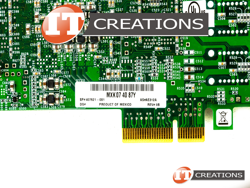 407621-001-HIGH P HP / QLOGIC QLE2462 HBA 4GB PCI-E X4 ( 2 ) TWO FIBRE ...