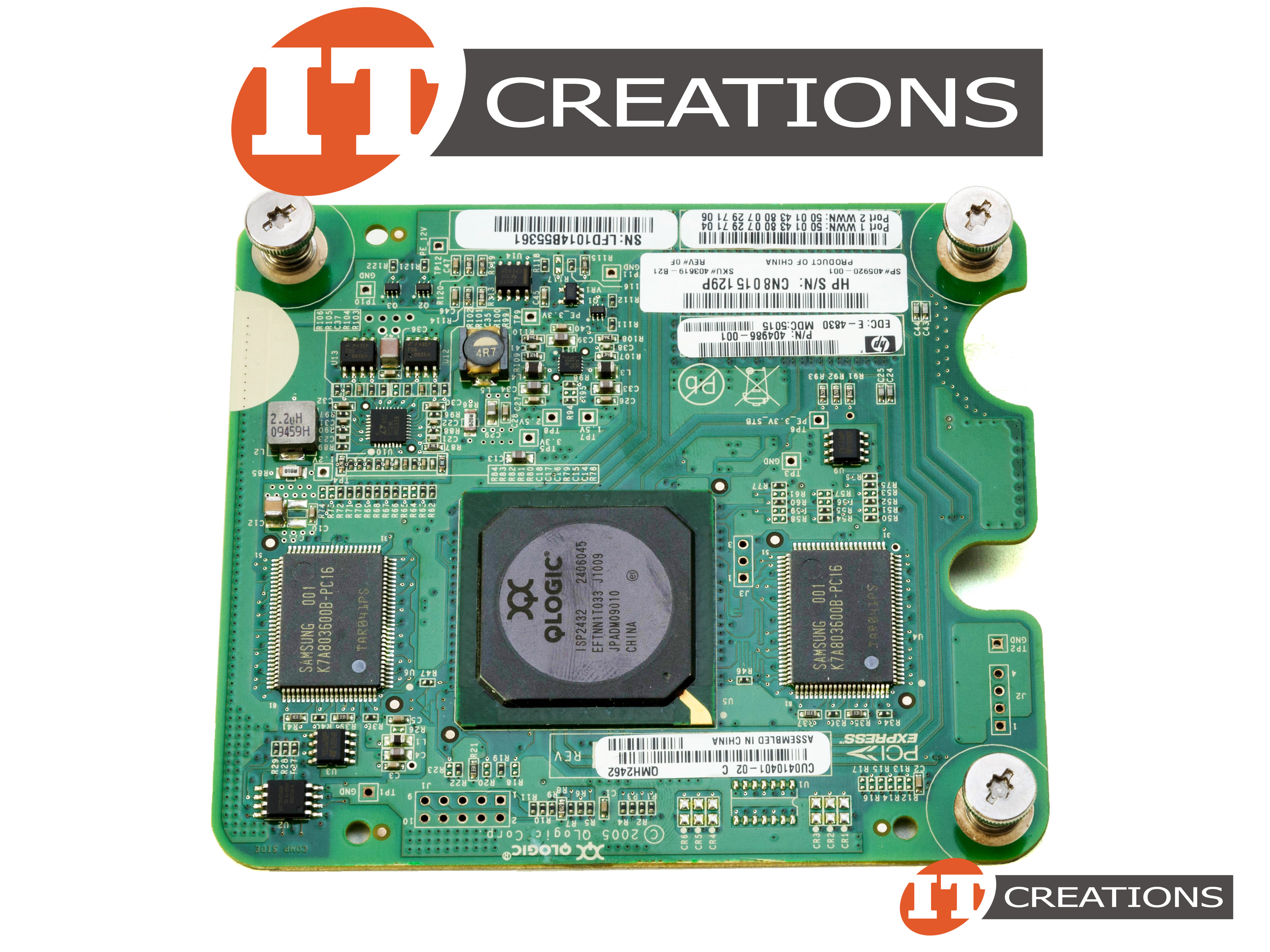 411419-B21 HP / Qlogic Qmh2462 HBA 4gfc Dual Port Host BUS Adapter For ...