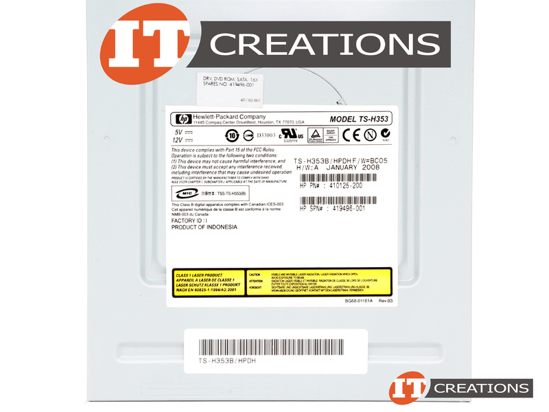 419496-001 HP Optical Drive DVD Multi Player Compact Disc 16X / 48X ...