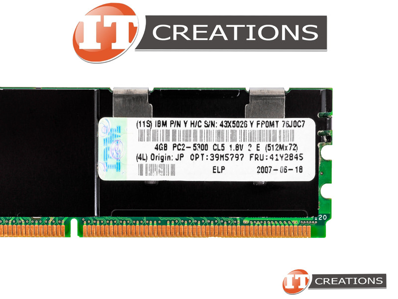 41Y2845 IBM 4GB PC2-5300F FULLY BUFFERED ECC DDR2-667 MEMORY MODULE