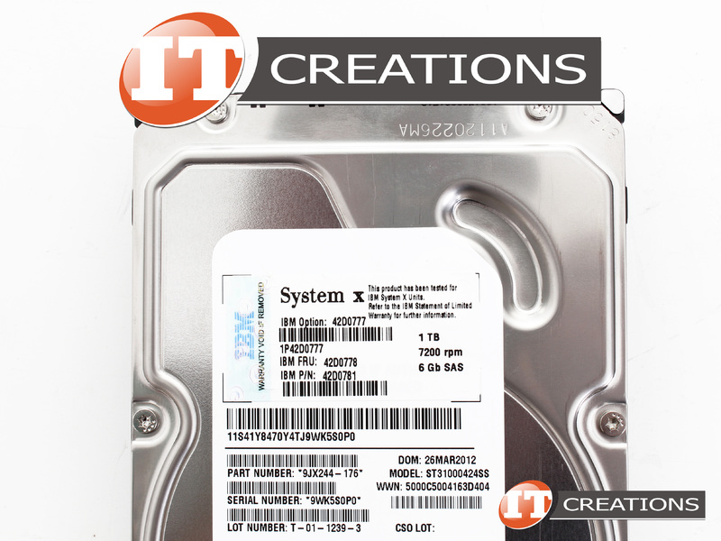 41Y8470 - Refurbished - IBM 1TB 7.2K RPM SAS 3.5 INCH LARGE FORM FACTOR ...
