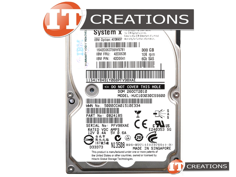 41Y8491 IBM / HITACHI GLOBAL 300GB 10K RPM SAS 2.5 INCH SMALL FORM ...