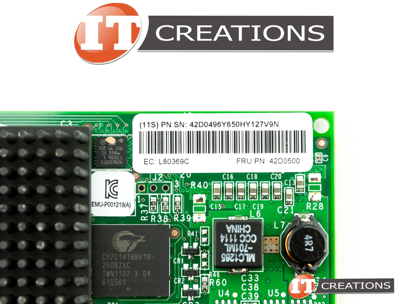 42D0496-HIGH P IBM / EMULEX LPE12002 HBA 8GB/S PCI-E 2.0 X8 DUAL PORT ...