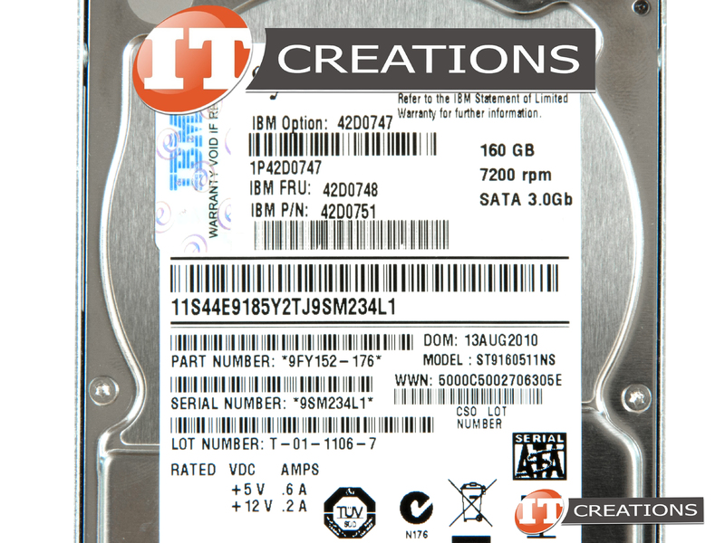 42D0748 - Refurbished - IBM 160GB 7.2K RPM SATA 2.5 INCH SMALL FORM ...
